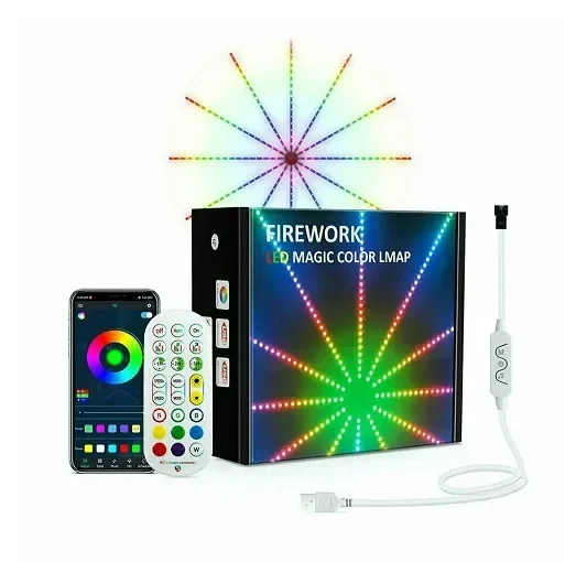 Σετ Ταινίες με Πολύχρωμα RGB LED 6W σε Σχήμα Πυροτεχνήματος Μήκους 0.5m ...
