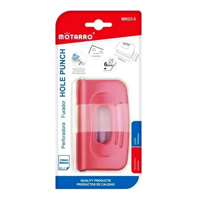 Περφορατέρ Motarro MI023-5 2 Οπών 6 Φύλλων Φούξια | G for Gadget