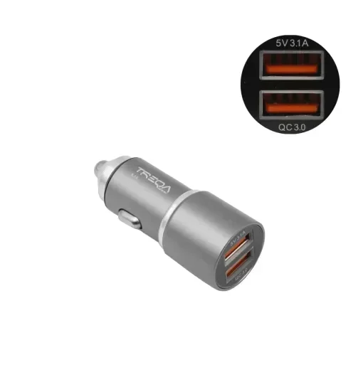 Φορτιστής αυτοκινήτου γρήγορης φόρτισης 5.1A 12V – 24V με 2 θύρες USB-A ...