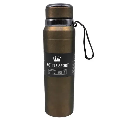 Μπουκάλι θερμός με ιμάντα μεταφοράς 1000ml JB-6060 καφέ | G for Gadget