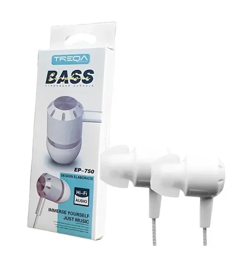 Ακουστικά κινητού Handsfree In-ear με βύσμα Jack 3.5mm Treqa EP-750 ...