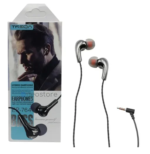 Ακουστικά κινητού Handsfree In-ear με βύσμα Jack 3.5mm Treqa EP-764 ...