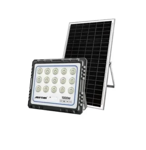 Αδιάβροχος ηλιακός προβολέας LED 1000W με πάνελ και τηλεχειριστήριο ...