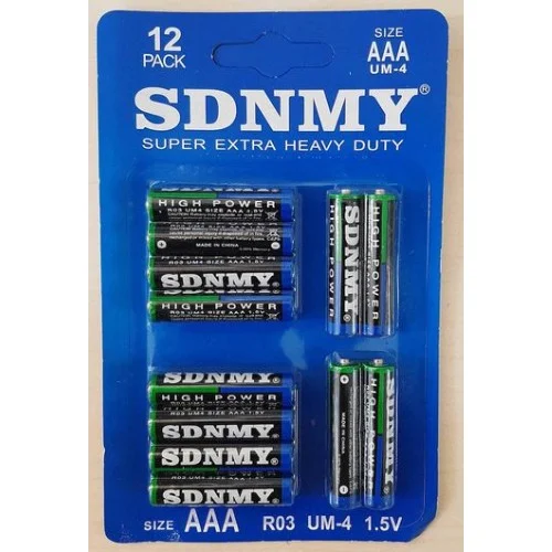 SDNMT Μπαταρία AAA R03 1.5V 12τμχ UM-4 | G for Gadget